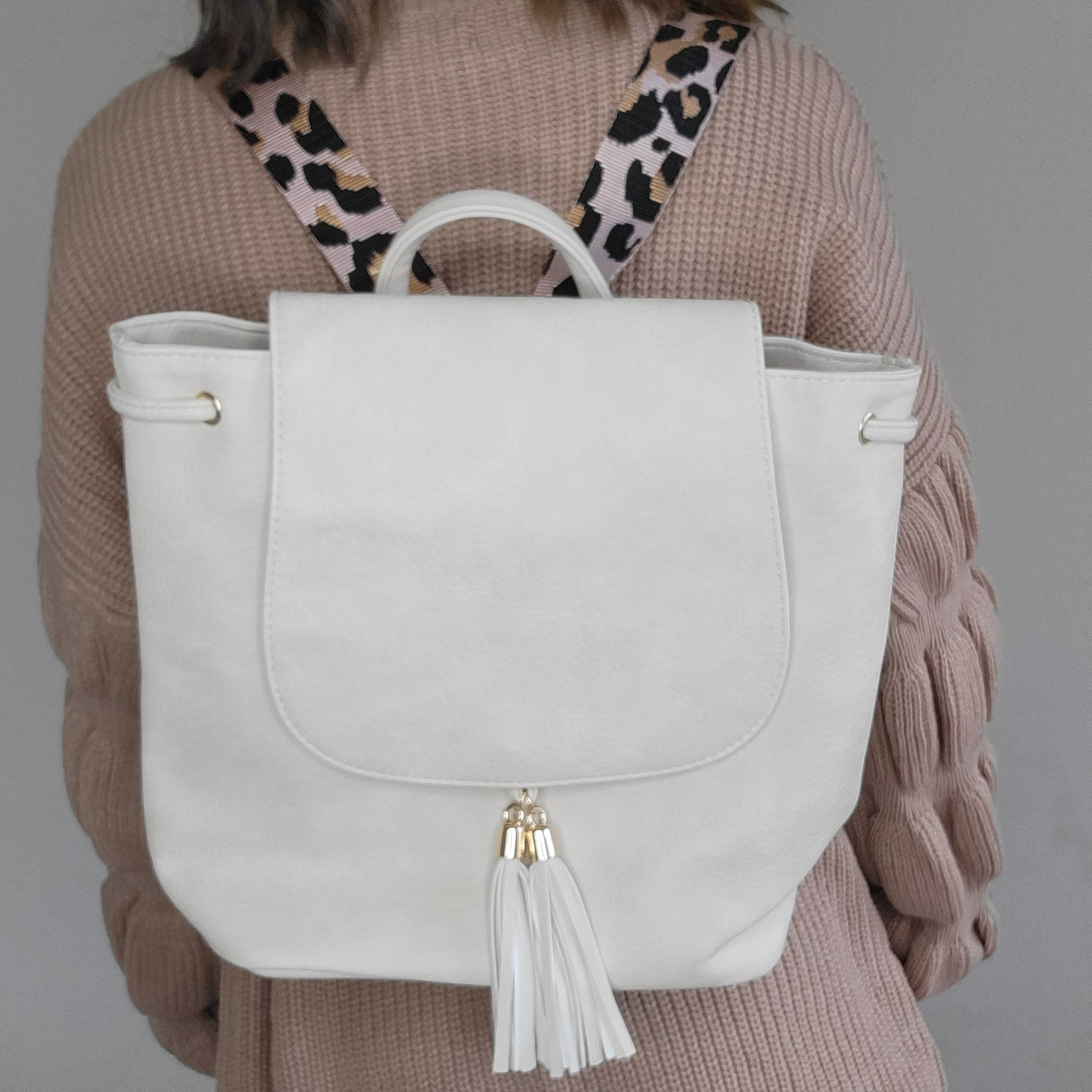 Cream Leopard Backpack – Curated By Alana